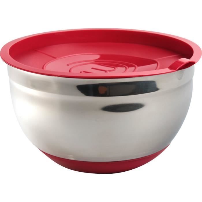 Bol / saladier 5 L inox et silicone Masterchef - Cdiscount Maison