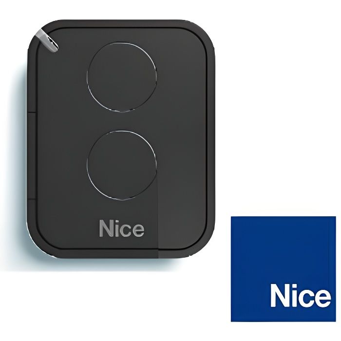 Télécommande - NICE - ERA ONE 2 - 2 canaux - Couleur noire - Pile ...