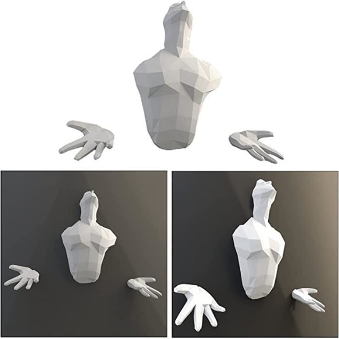 Statue en papier 3D, Figurine de renaissance, Statue d'art mural ...