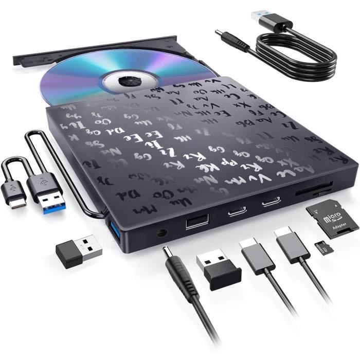 Lecteur Dvd Cd Externe Pour Pc, Graveur Dvd Cd Usb Externe, Lecteur Et ...