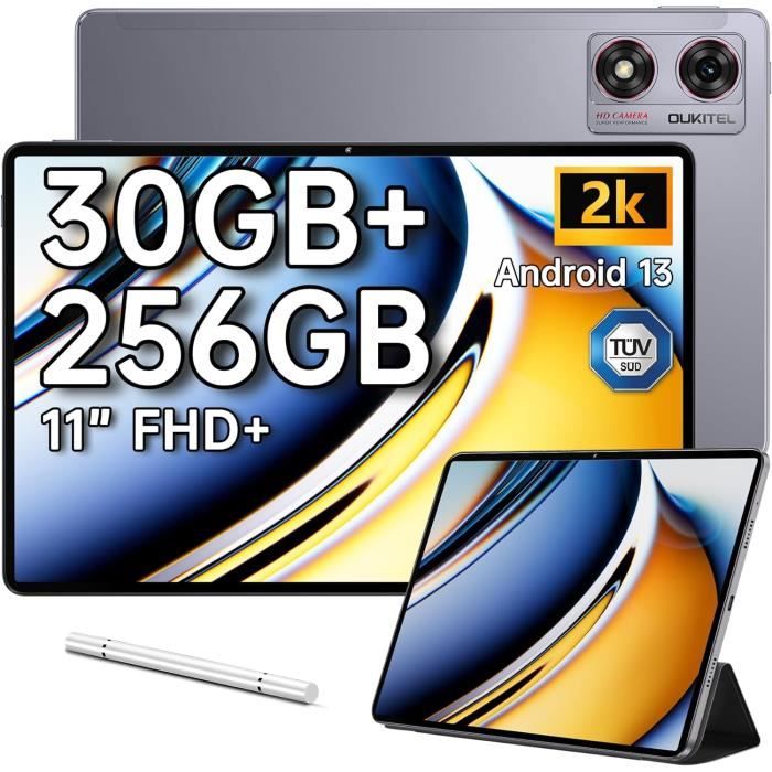 Ot8 Tablette 11 Pouces - Tablette Tactile 30Go+ 256Go-Tf 1Tb, Tablette Android 13 Octa-Core ...
