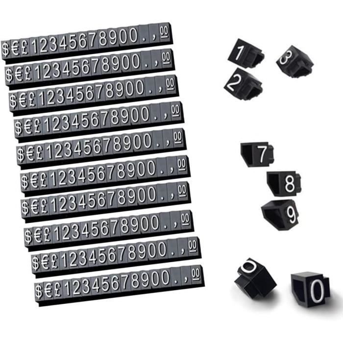 10 Ensembles Réglable Amovible Mini Cube Prix Étiquette Affichage ...