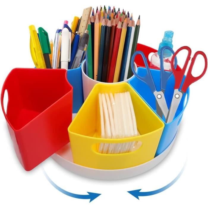 Pot a Crayon Bureau Rotatif, Pot a Crayon Rotation, Rangement Crayon de ...