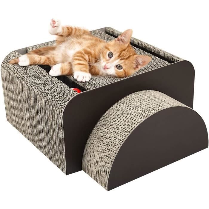 Griffoirs pour Chats, Carton de Griffoir de Chat 2-en-1 Multifonction ...
