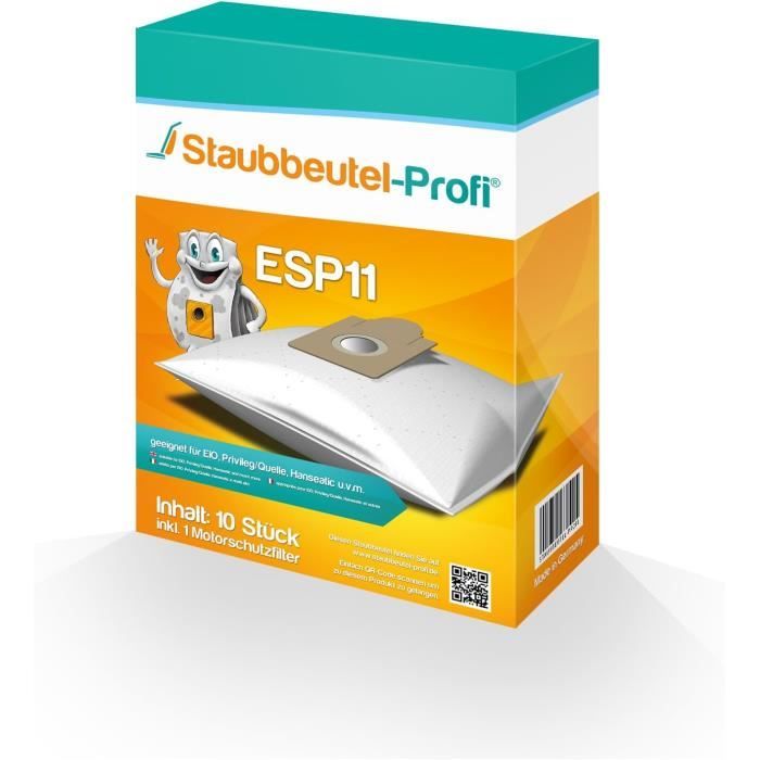 10 Sacs D'Aspirateur Sp6 De ® - Compatible Avec Swirl S67, Swirl S62 ...