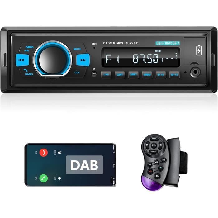 Autoradio 1 Din Dab Bluetooth 5.0 Mains Libres, Fm Radio Voiture Bluetooth Dab Plus Avec ...