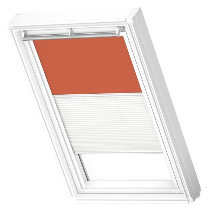 VELUX Store Original Duo Occultant Orange Foncé, Cadre Blanc, DFD M06 ...