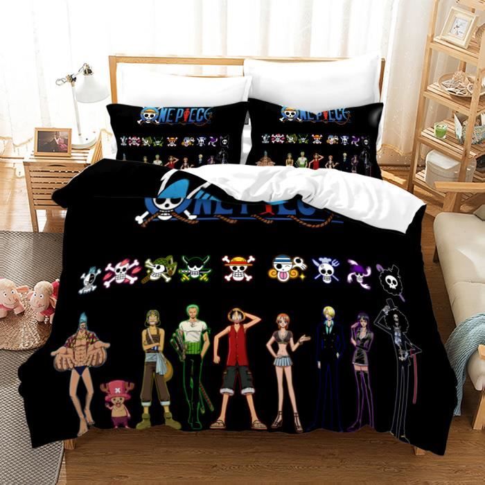 Housse De Couette Animé One Piece Luffy Kawaii Chopper Zoro Sanji 200