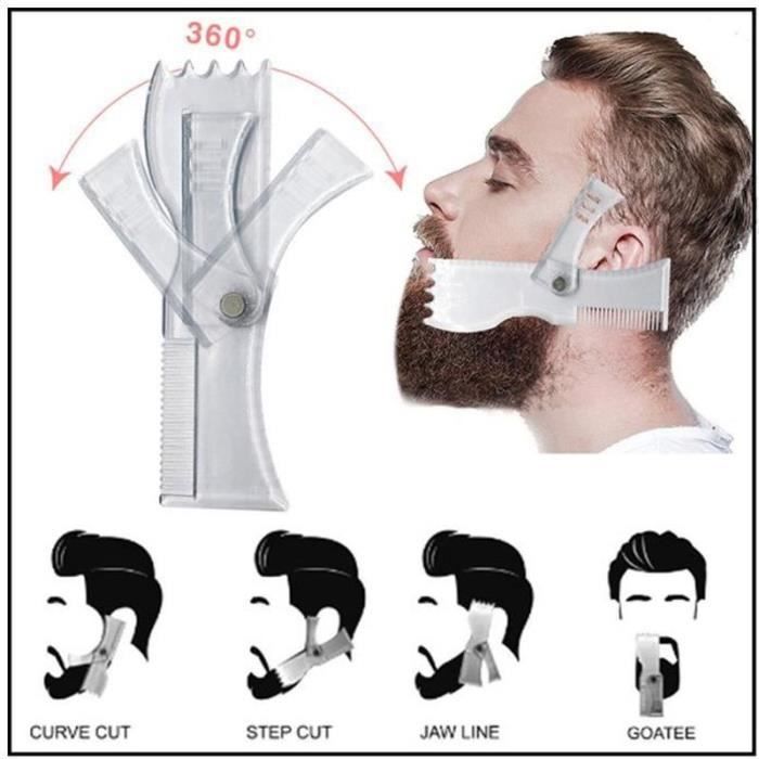 Kit d'outils de barbe pour hommes avec crayon et peigne de remplissage ...