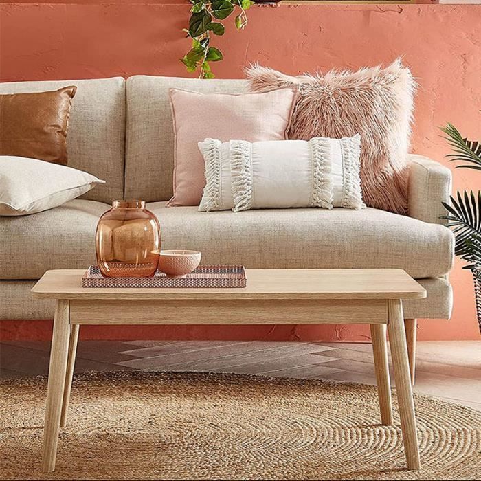 Table basse - simple- bois -rectangulaire -table d'étude -90 X 50 X40cm ...