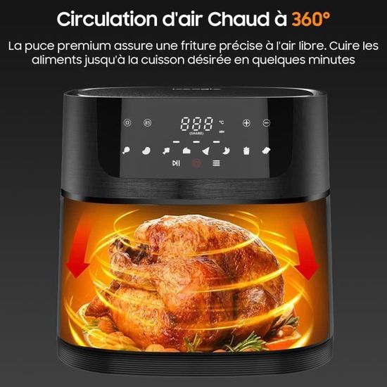 Friteuse Air Fryer 9L - Iceagle - XXL Friteuse Sans Huile avec Fenêtre - Friteuse à Air, 1800W ...
