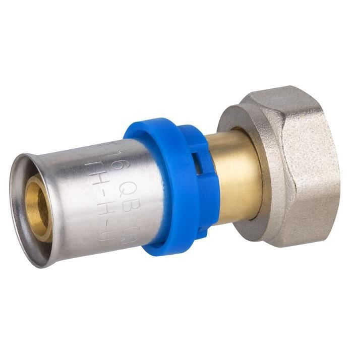 Raccord Multicouche à Sertir Multi profils Ø16 - Femelle Tournant 15x21 - NT NOYON & THIEBAULT ...