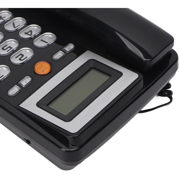 Nornward Téléphone Filaire À Gros Boutons, Téléphone Fixe Filaire Lcd À Luminosité Réglable ...