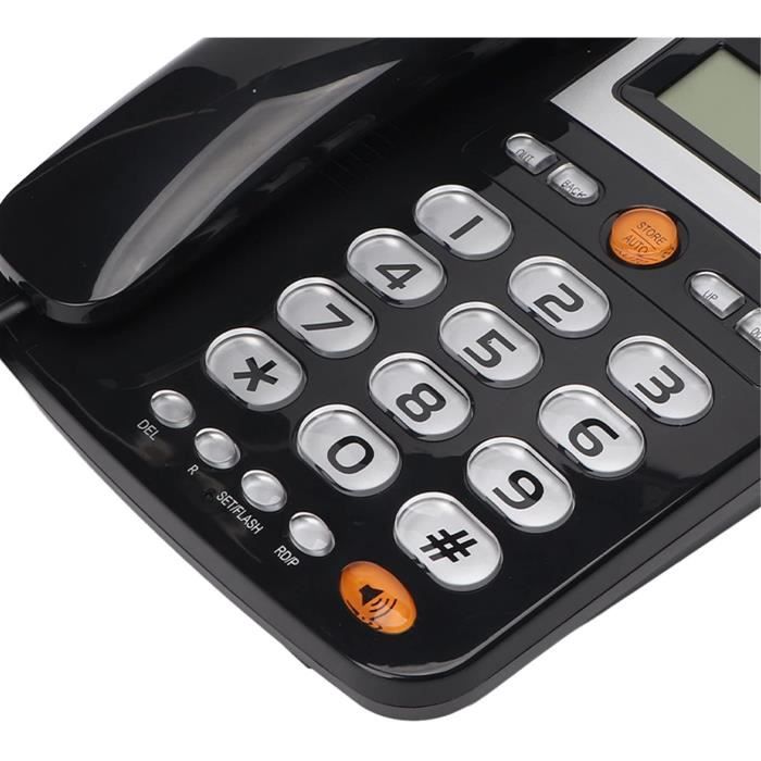 Nornward Téléphone Filaire À Gros Boutons, Téléphone Fixe Filaire Lcd À ...