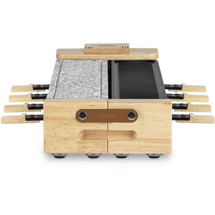 Appareil à raclette HKOENIG - WOD360 - Jusqu'à 8 personnes - Pierre à ...