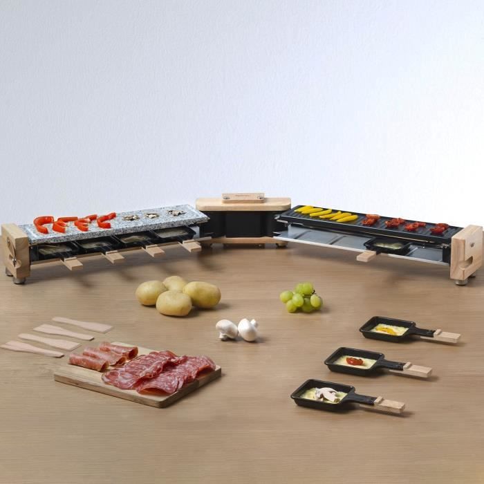 Appareil à raclette HKOENIG - WOD360 - Jusqu'à 8 personnes - Pierre à ...