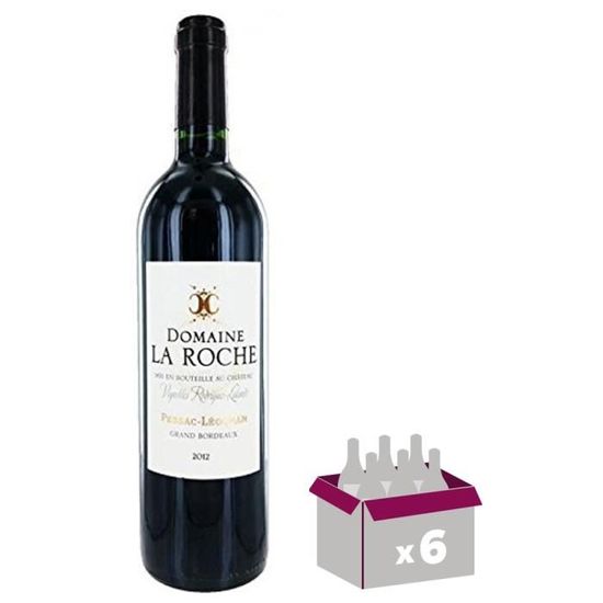 CHÂTEAU ROCHE Pessac Léognan 2012 - Rouge - 75 cl x 6 - La cave Cdiscount