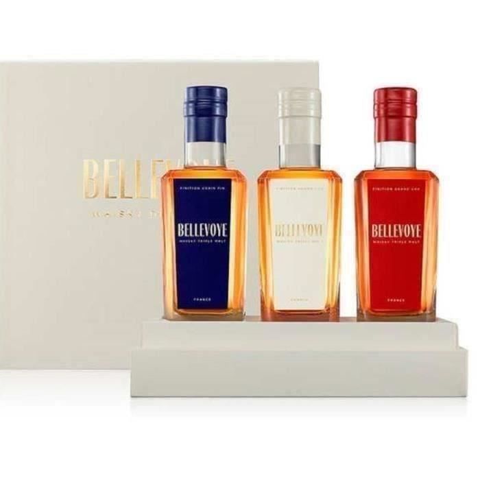 BELLEVOYE - Whisky - Origine : France - Coffret Tricolore Découverte Bleu, Blanc Rouge - 3 * 20 ...