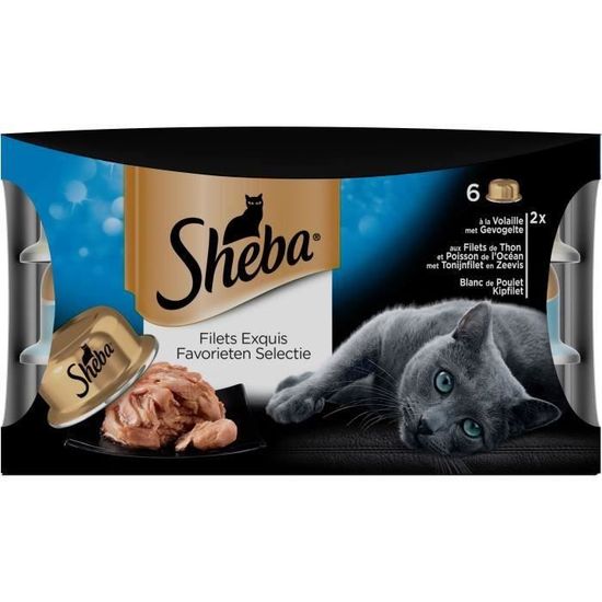 SHEBA Dômes aux filets 3 variétés - Pour chat - 6 x 80 g (Lot de 2 ...