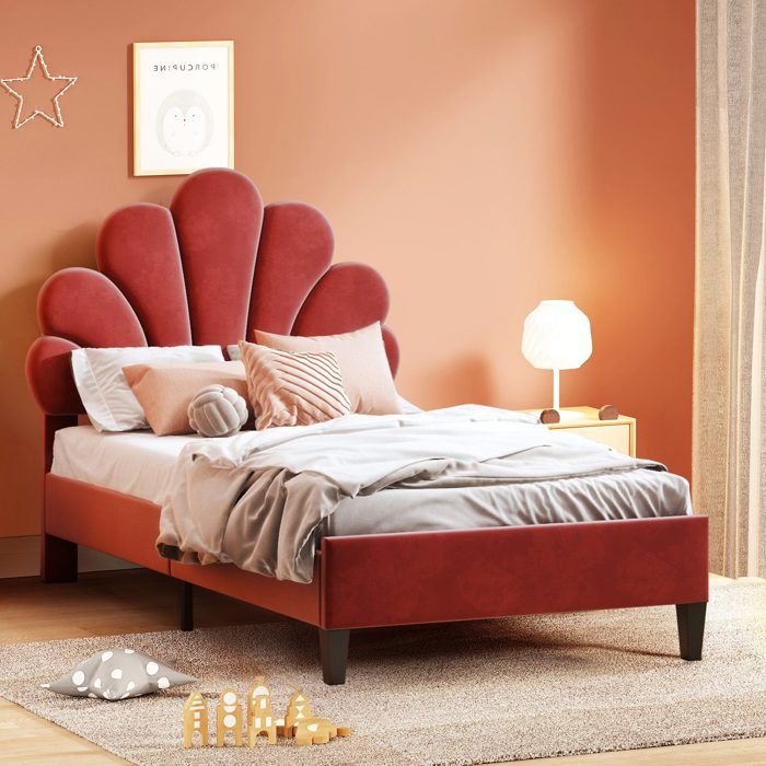 Lit rembourré 90x200cm, pour Enfant, Lit capitonné lit Simple/Double ...