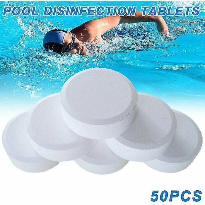 Pastilles de chlore pour piscine - 50 comprims - Anti-algues, eau ...