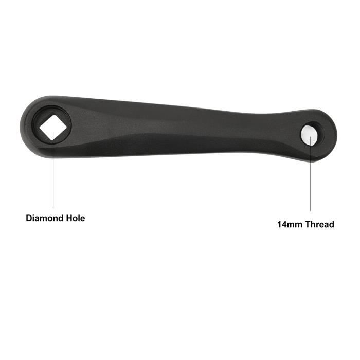 Manivelle de vélo - ASHATA - 140 mm - Alliage d'aluminium - Léger ...