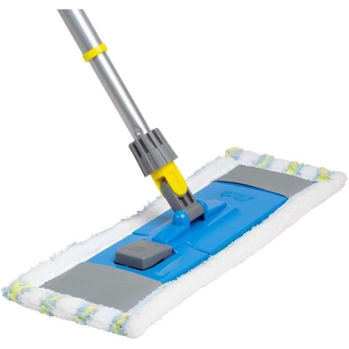 Balai Plat Flash Avec Manche Extensible Et Tête De Balai À Franges Pour ...
