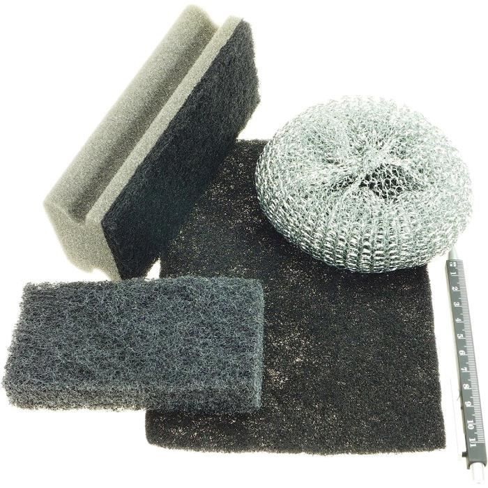 Lot De 2 Kits De Nettoyage Pour Barbecue - 4 Pièces - Éponge Non-Tissée ...