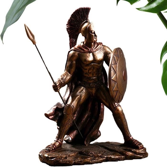 Statue De Guerrier Spartiates | Avec Lance Et Bouclier Hoplite ...