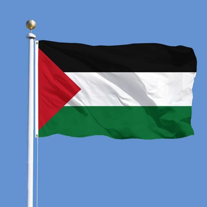 Drapeau Palestine 150x90cm - Drapeau palestinien 90 x 150 cm - Drapeaux ...
