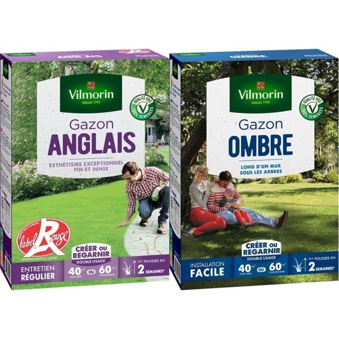 4462714 Gazon Anglais, Vert, 1 kg & 4466514 Gazon Ombre, Vert, 1 kg ...