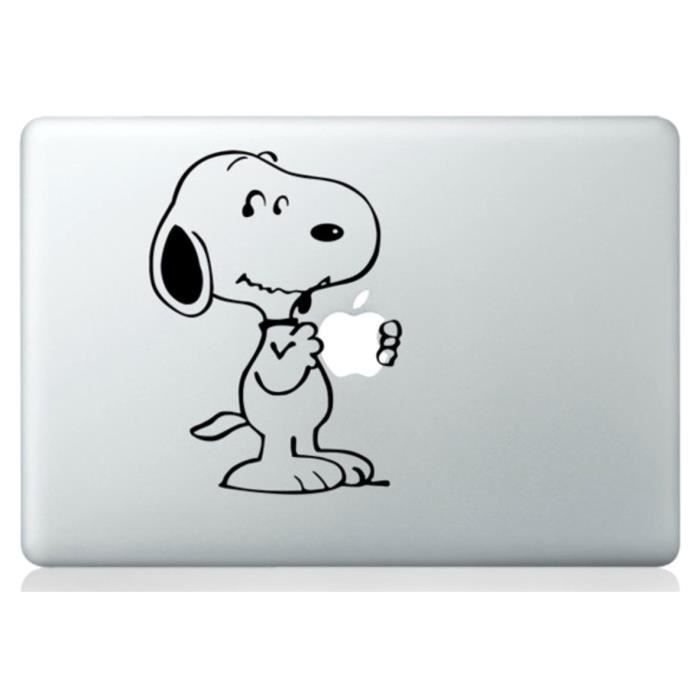 Autocollant sticker Apple MacBook 13" : Snoopy - Cdiscount Maison