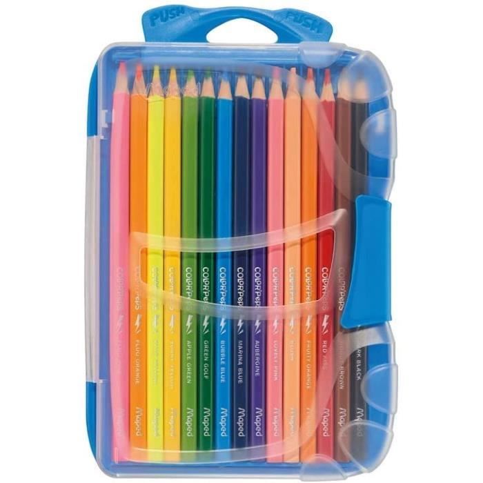 Crayons de couleur Color'Peps Smart Box Boîte Réutilisable 15 Crayons ...