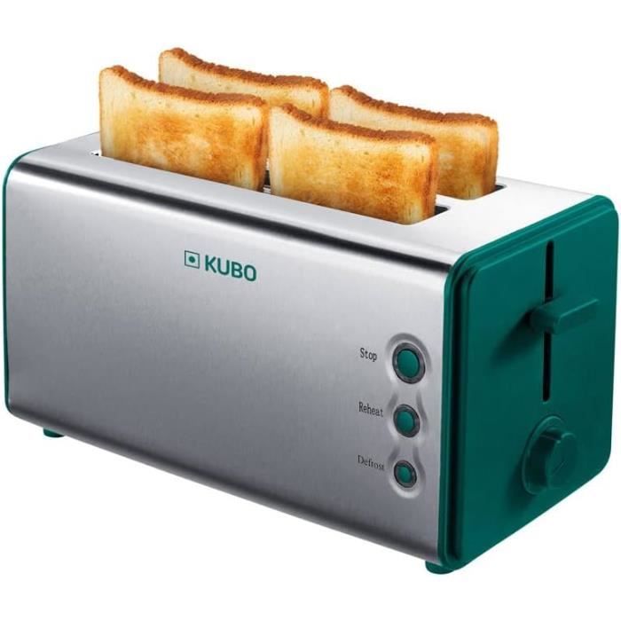 7623020 Kubo Grille-pain en acier inoxydable, 2 fentes extra longues et ...