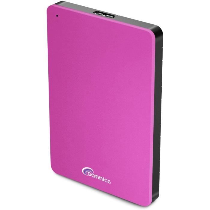 Disque dur externe portable USB 3.0 - Rose - 500 Go - Super rapide ...