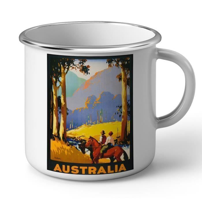 Mug en Métal Emaillé Australia Australie Affiche Poster Vintage ...
