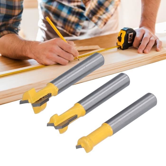 EIF Jeu De Mèches De Routeur À Trou De Serrure 3Pcs Keyhole Router Bits ...