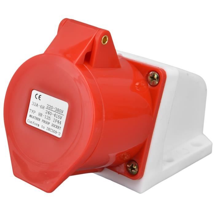 Prise CEE industrielle rouge PC pour alimentation électrique IP44 220 ...