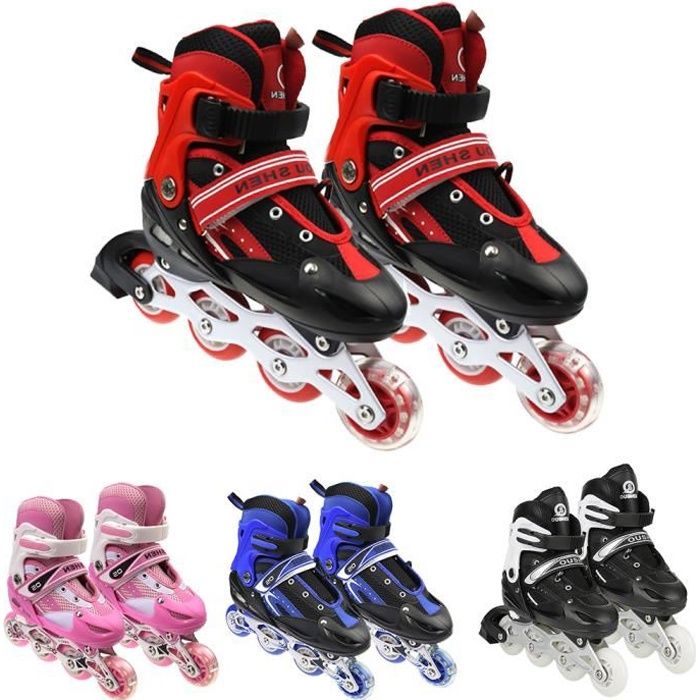 Roller Inline enfants KEKE - Rouge - Taille 32-37 - Confortable et ...