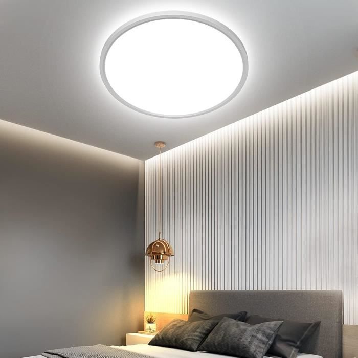 Plafonnier LED Rond 24W, Éclairage de Plafond 4000K, 2400LM Lumiere ...