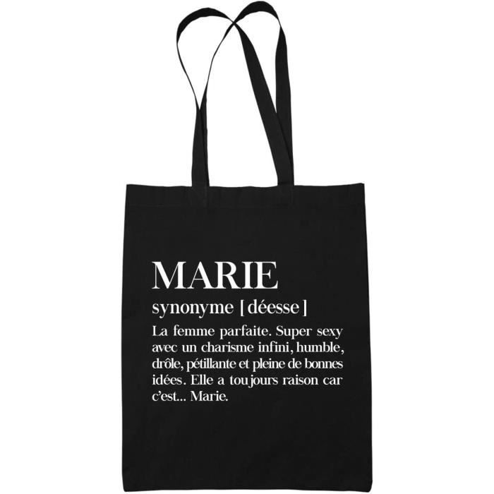 Sac Tote Bag Marie Définition Prénom Sac caban en toile coton prénom ...