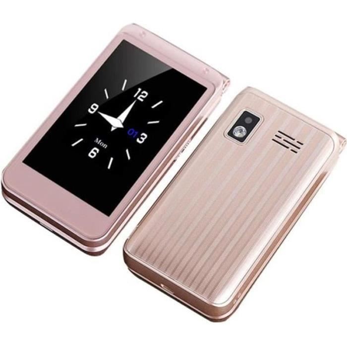 TELEPHONE PORTABLE Téléphone grosses touches mobile sénior à clapet ...