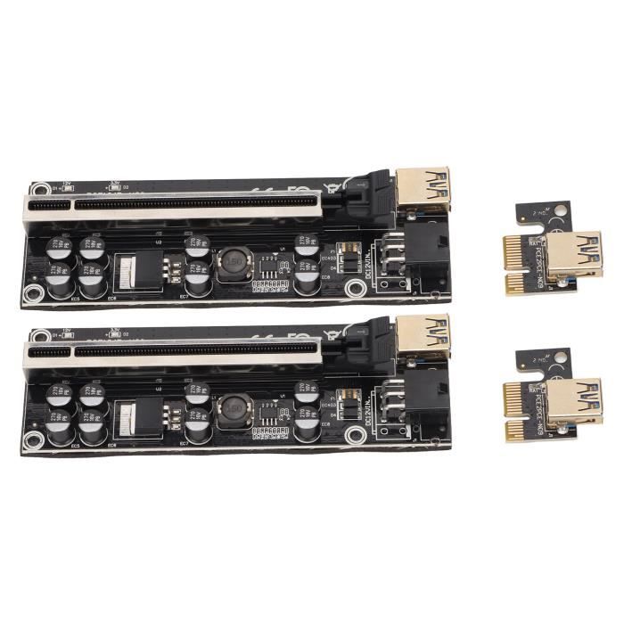 TMISHION Carte Riser PCIE 1X à 16X 2 pièces PCIE 1X à 16X Riser Card ...