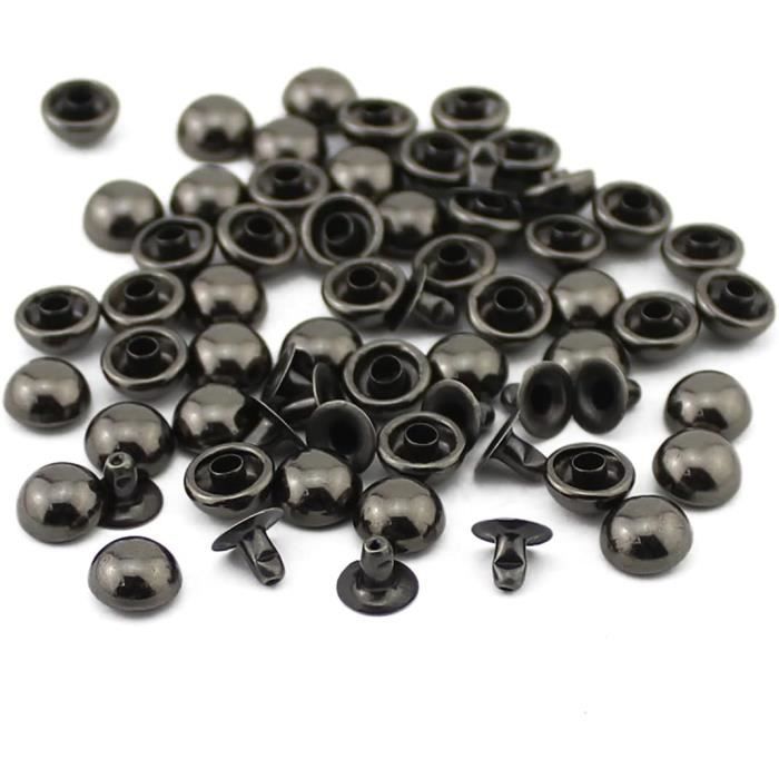 Champignon Vis Rivets, 100 Pcs 6Mm Tête Ronde Vis Goujon Boutons Dôme ...