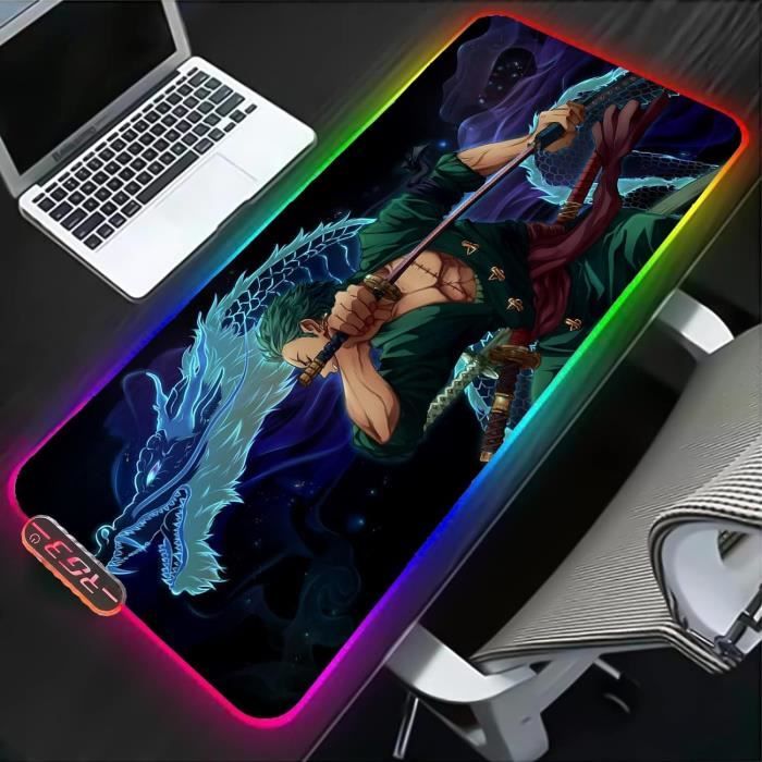 Tapis De Souris Anime Roronoa Zoro Tapis De Souris Gamer Rgb Rétro ...