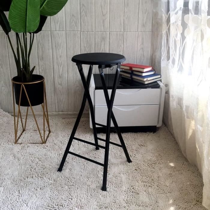 Tabouret De Bar Pliable Chaise De Bar De Cuisine Avec Repose-Pied 60Cm ...