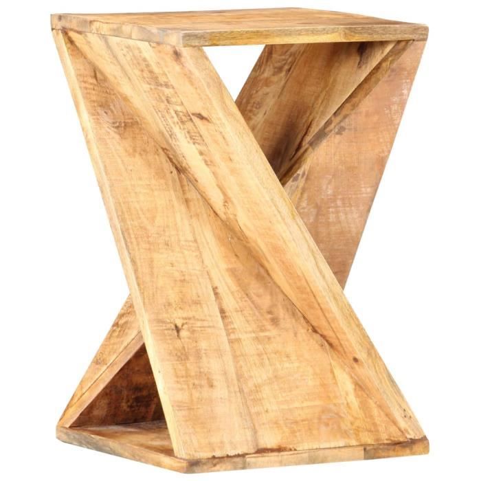 SWT Table d'appoint 35 x 35 x 55 cm Bois de manguier massif - Cdiscount ...