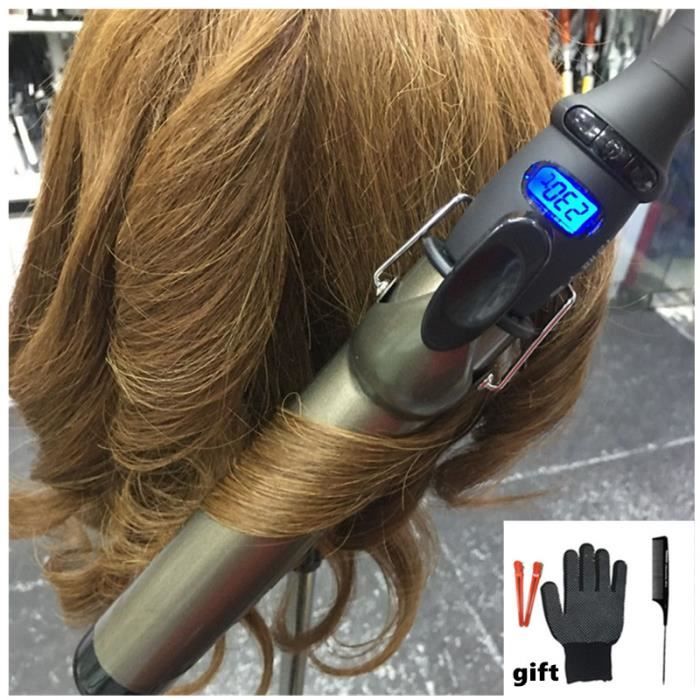 FER A FRISER ,38mm-EU--Bigoudi professionnel pour cheveux, avec revêtement céramique, fer à ...