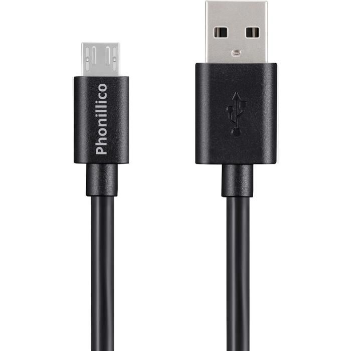 Câble USB - Phonillico - Lot de 2 - Micro USB - 1 Mètre - Compatible ...