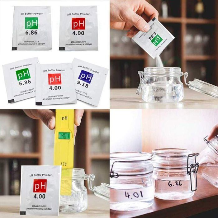 Kit de testeurs de pH 15 pièces, pH 4,00/6,86/9,18, indicateur de point ...